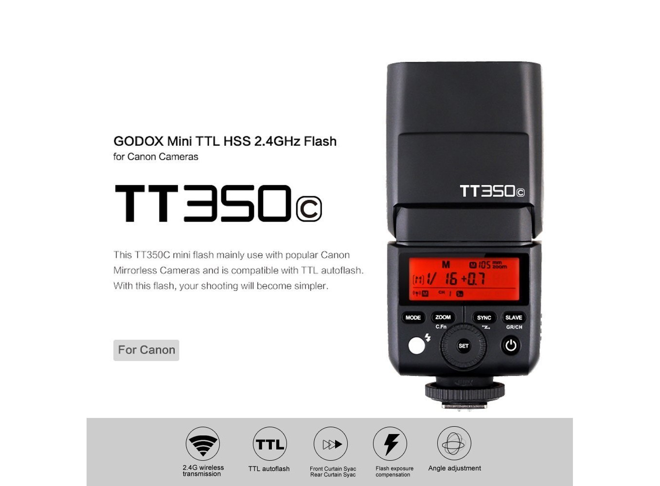 Đèn flash Godox TT350 (For Canon) - Chính hãng